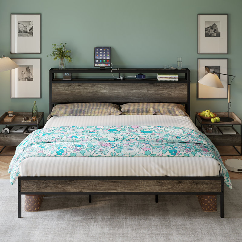 Industrial bed frame double store